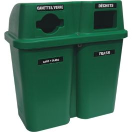 Recycling Containers Bullseye™, Curbside, Plastic, 2 x 114L/60 US gal.