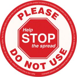 "Please Do Not Use" Label - Material: Vinyl - Height: 5-1/8" - Width: 5 ...